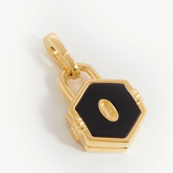 Jewelry | Missoma Hex Onyx Padlock Locket Charm Pendant 18k Gold Plated ...